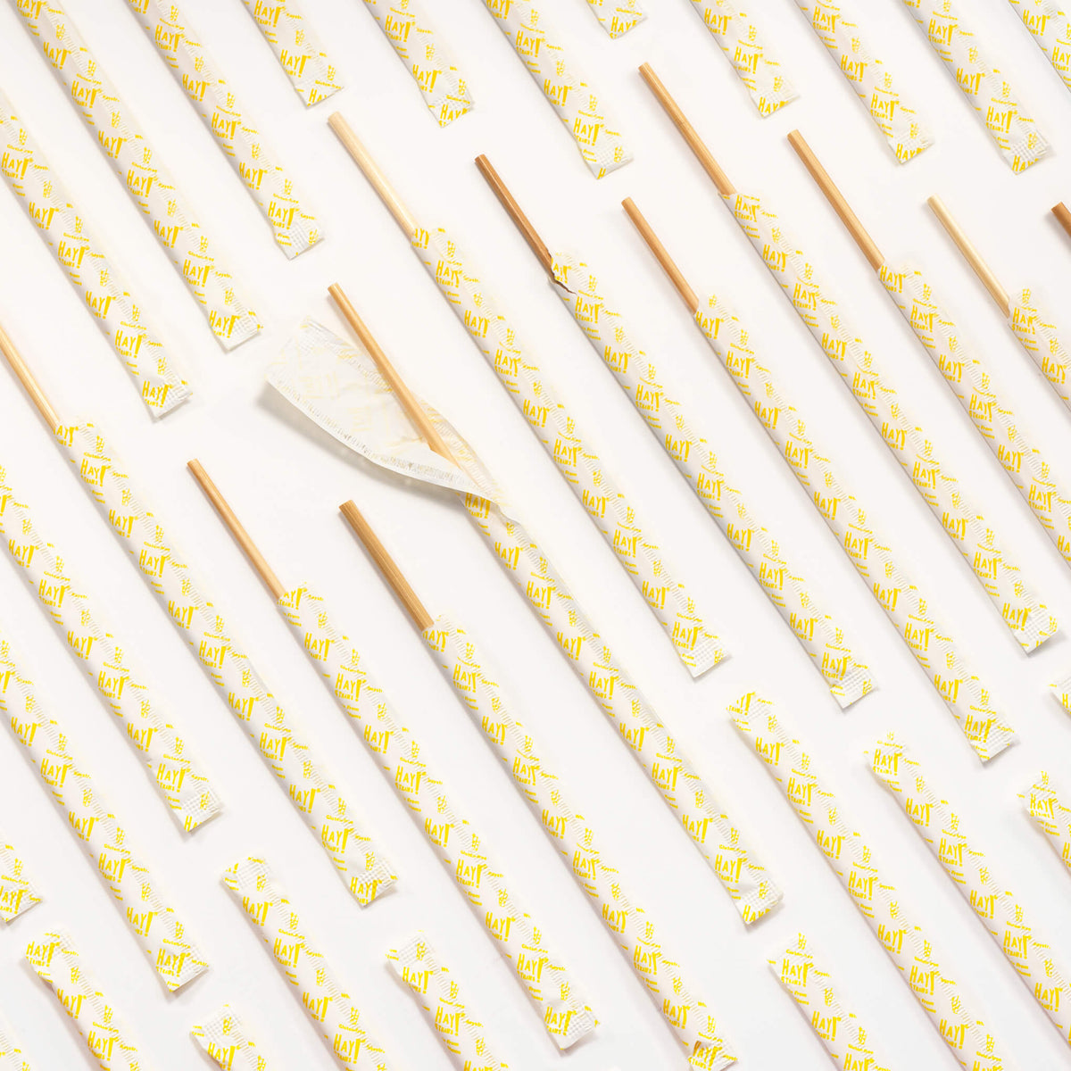 Individually Wrapped HAY! Straws® | Plant based compostable straws